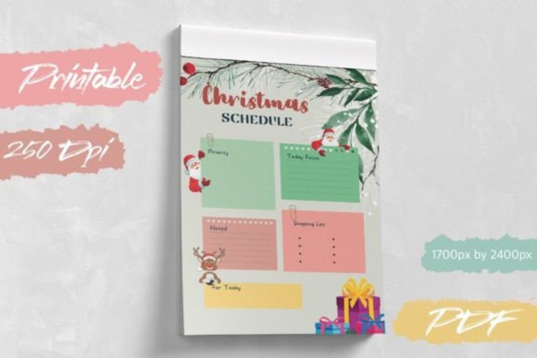 Christmas Planner Printable, Weekly Daily Schedule, Holiday Organizer ...