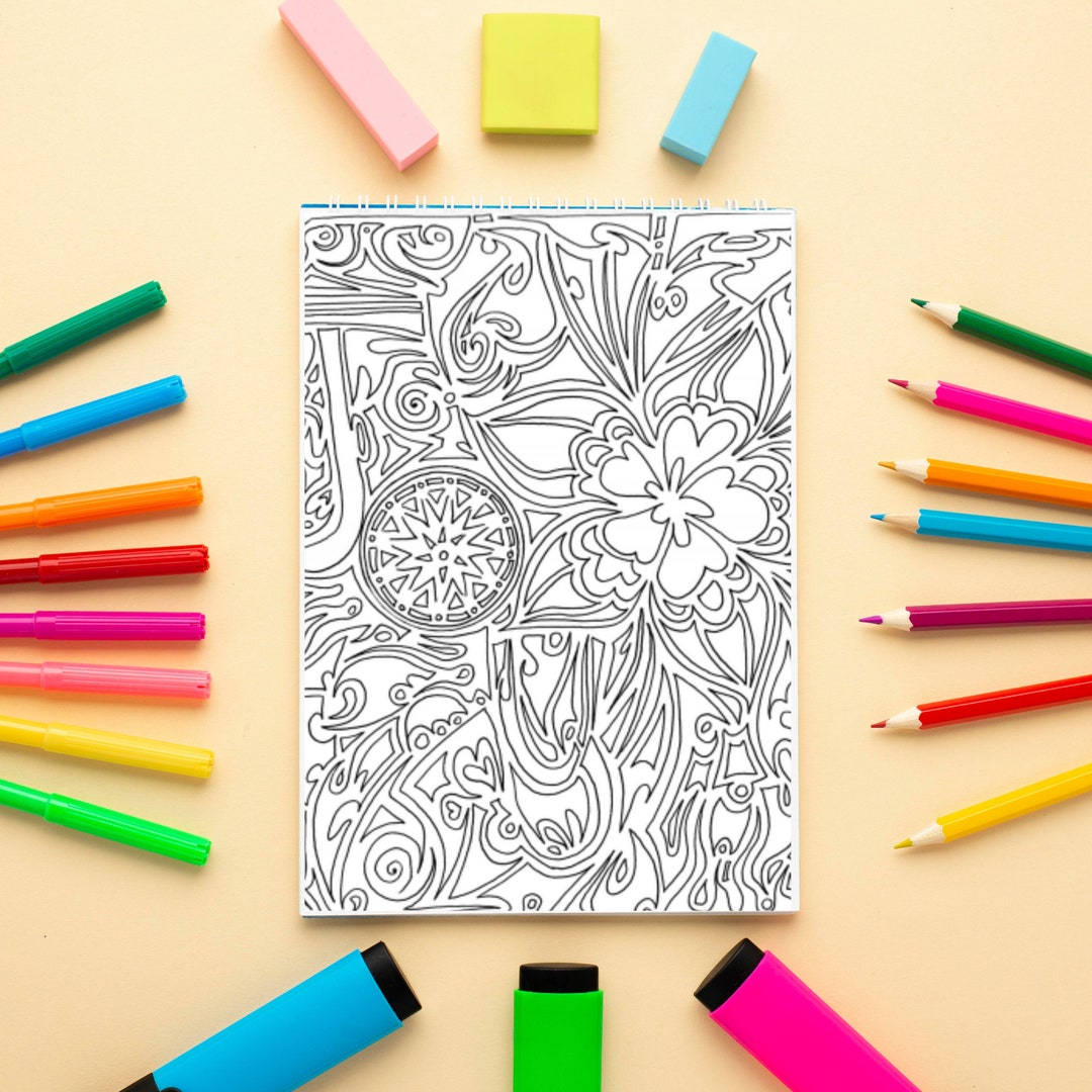 Printable Hidden Positive Words Coloring Pages, Mindful Coloring Sheets ...