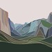 Yosemite National Park Line Art Landscape Print (digital Download) - Etsy