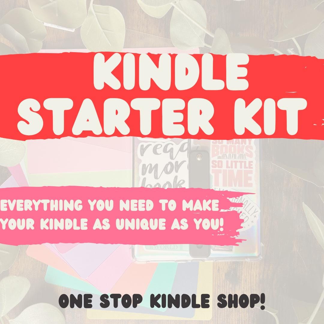 Kindle Starter Kit | Kindle Case | Kindle Backing Insert | Kindle Stickers | One Stop Shop for ...