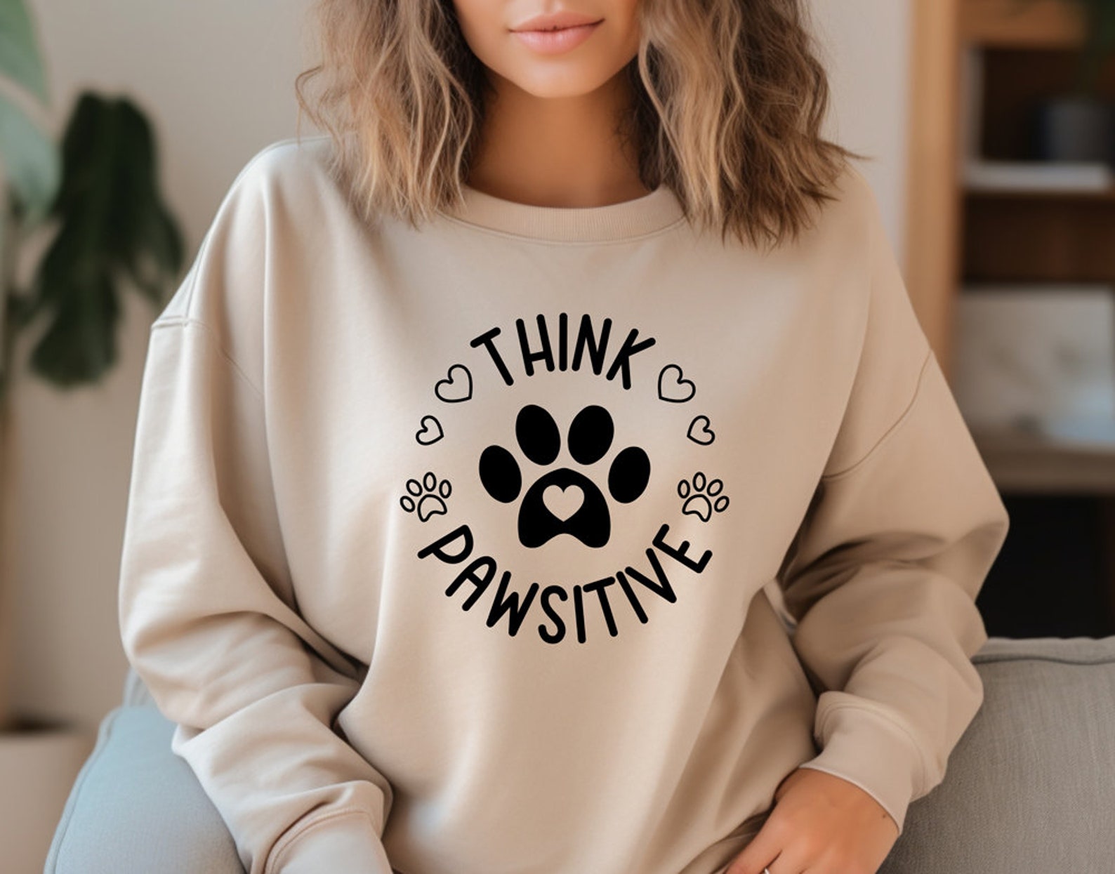 Think Pawsitive SVG, Animal Svg, Sign Design Svg, Pet Quote Svg, Paw ...