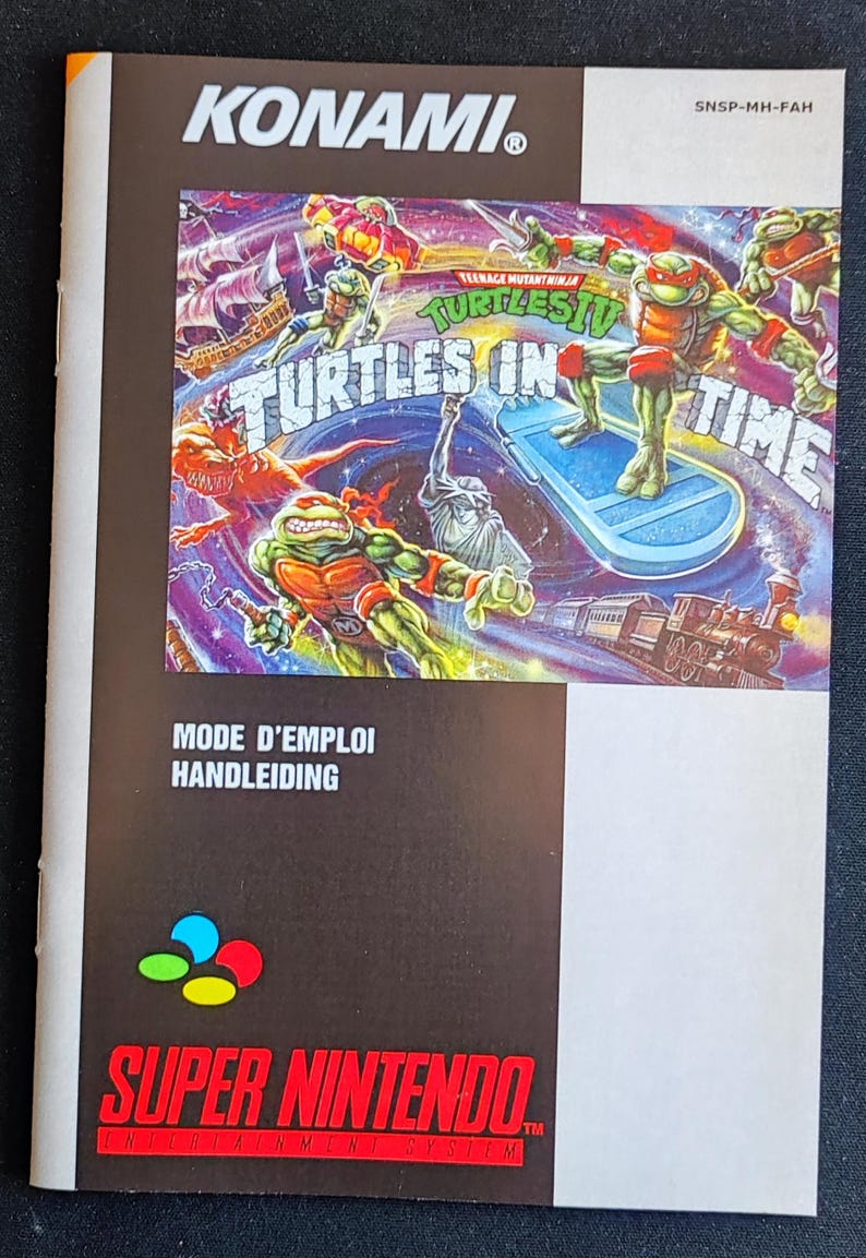 Notice Teenage Mutant Hero Turtles: Turtles in Time SNES - French - - Etsy