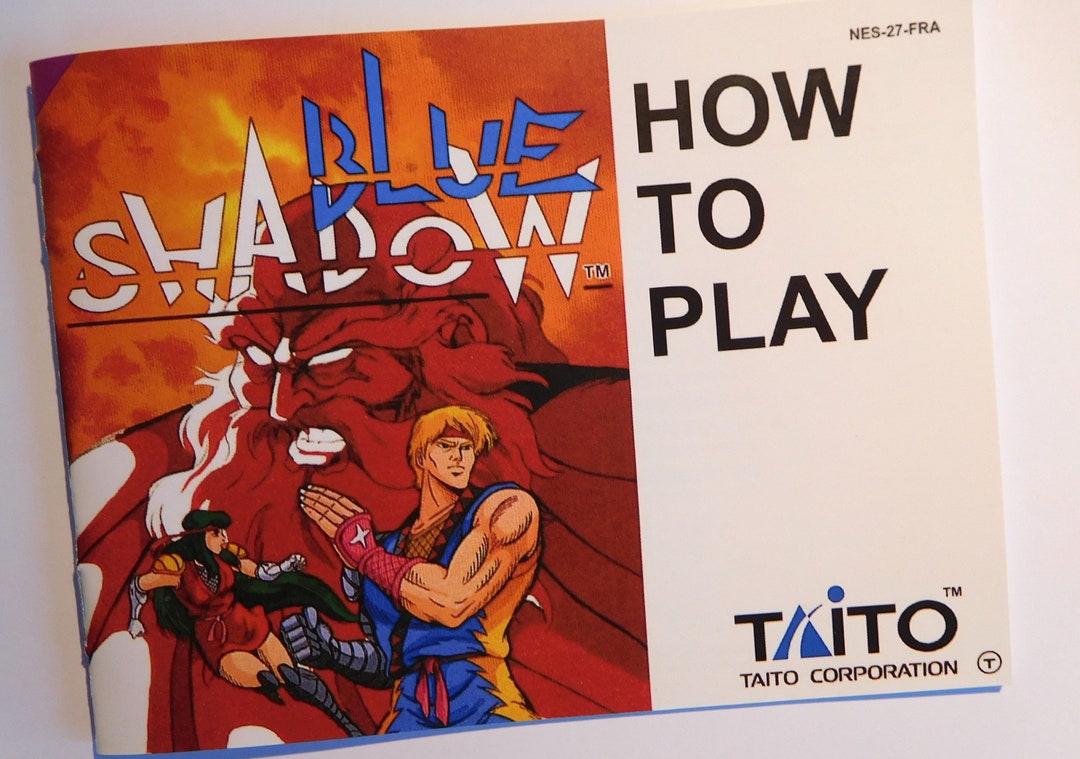 Blue Shadow NES Instructions French - Etsy