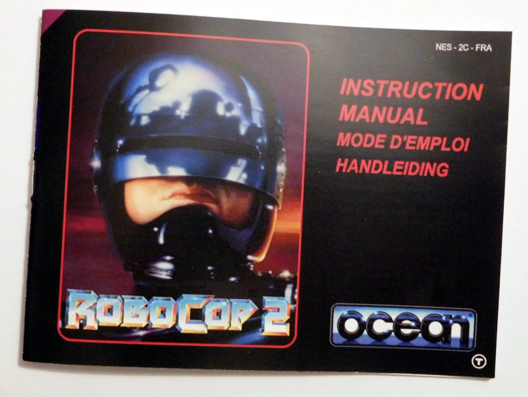 Robocop 2 NES Manual English - Etsy