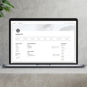 Language Hub Notion Template, Digital Planner, Goal Planner, Language ...