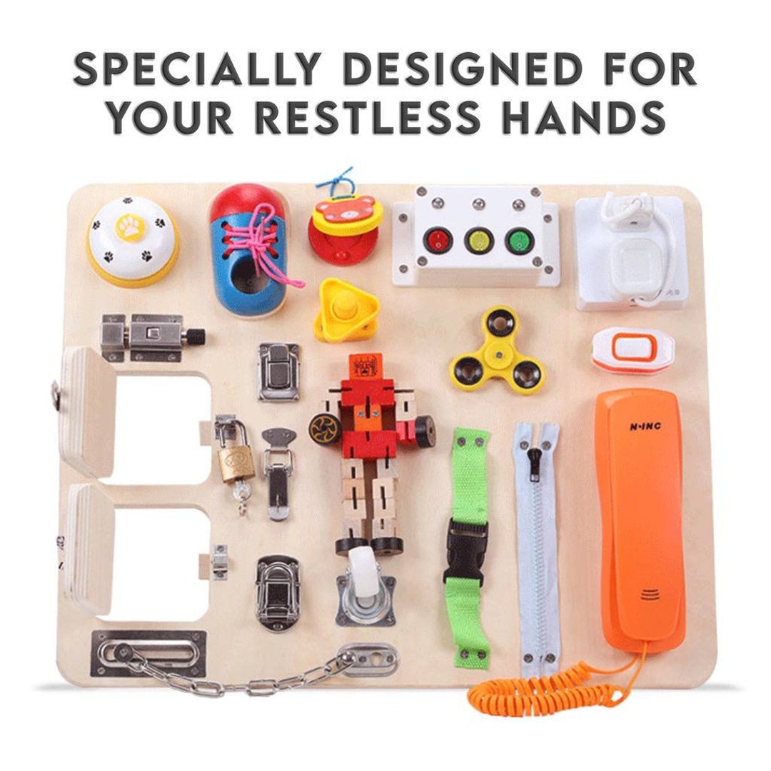 Montessori Busy Board Wooden Baby Kids Activity Board Busy - Etsy