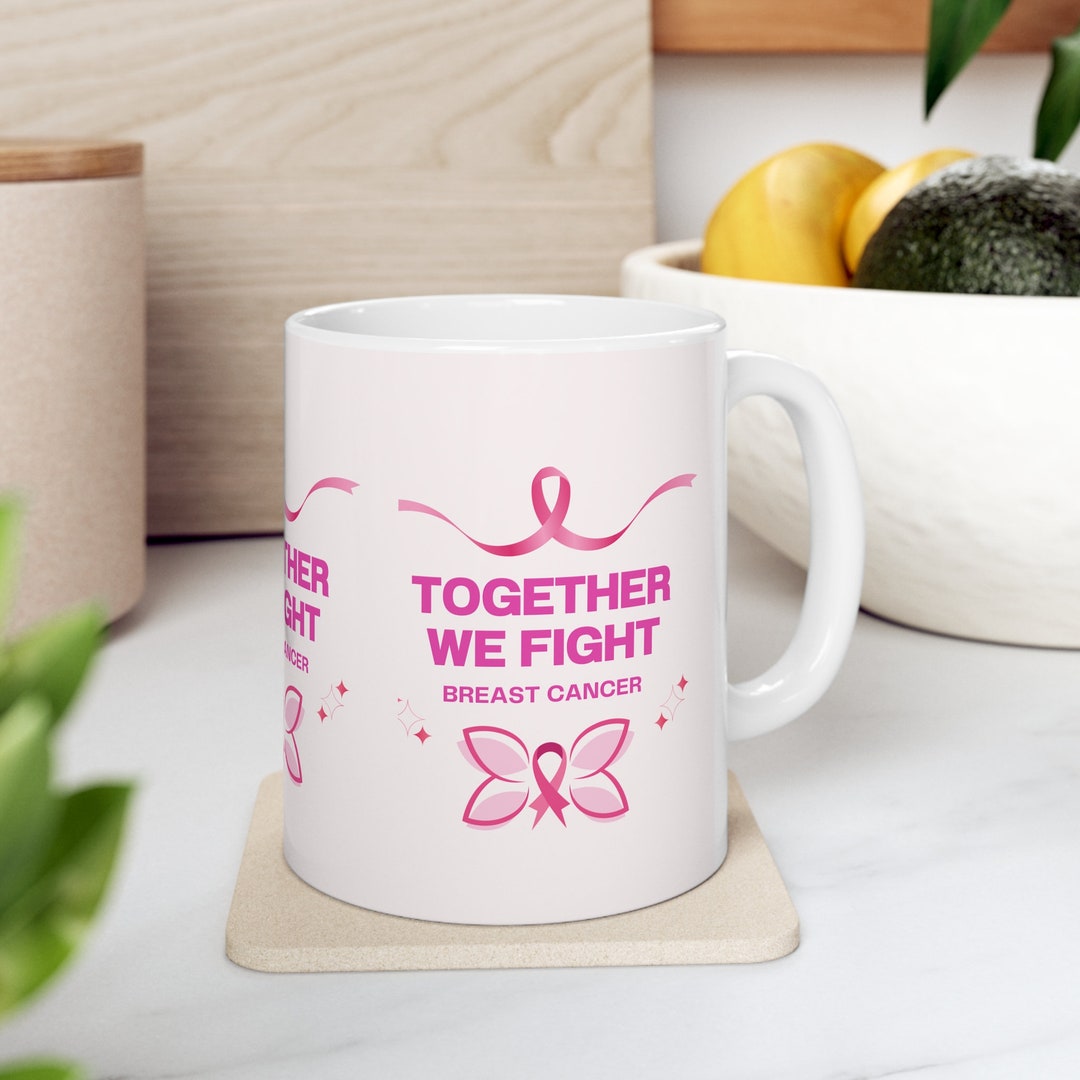 Join the Fight: Breast Cancer Awareness Coffee Cup - Etsy