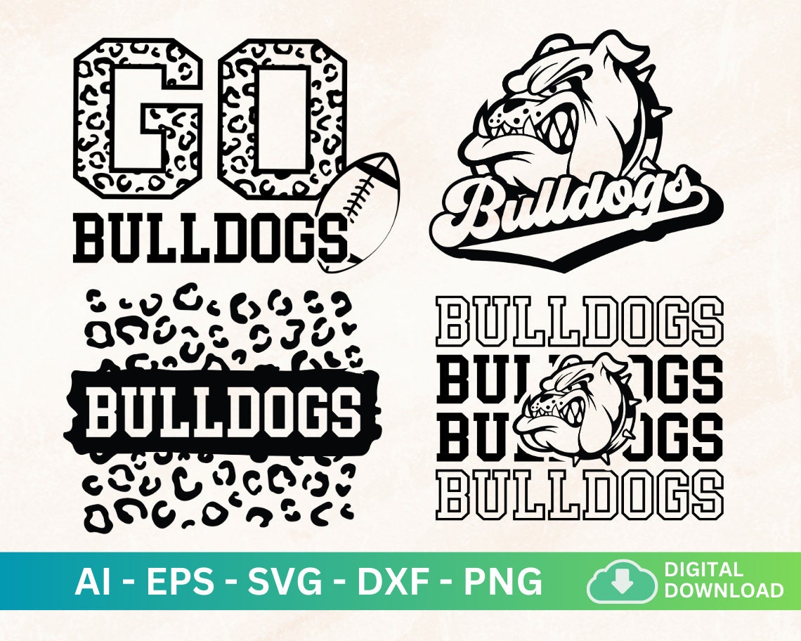 Bulldogs Svg Bundle, Bulldog Mascot Svg, Bulldogs Team Spirit, Bulldog ...