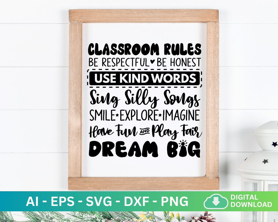 Classroom Rules Sign Svg Teacher Appreciation Gift Teacher - Etsy