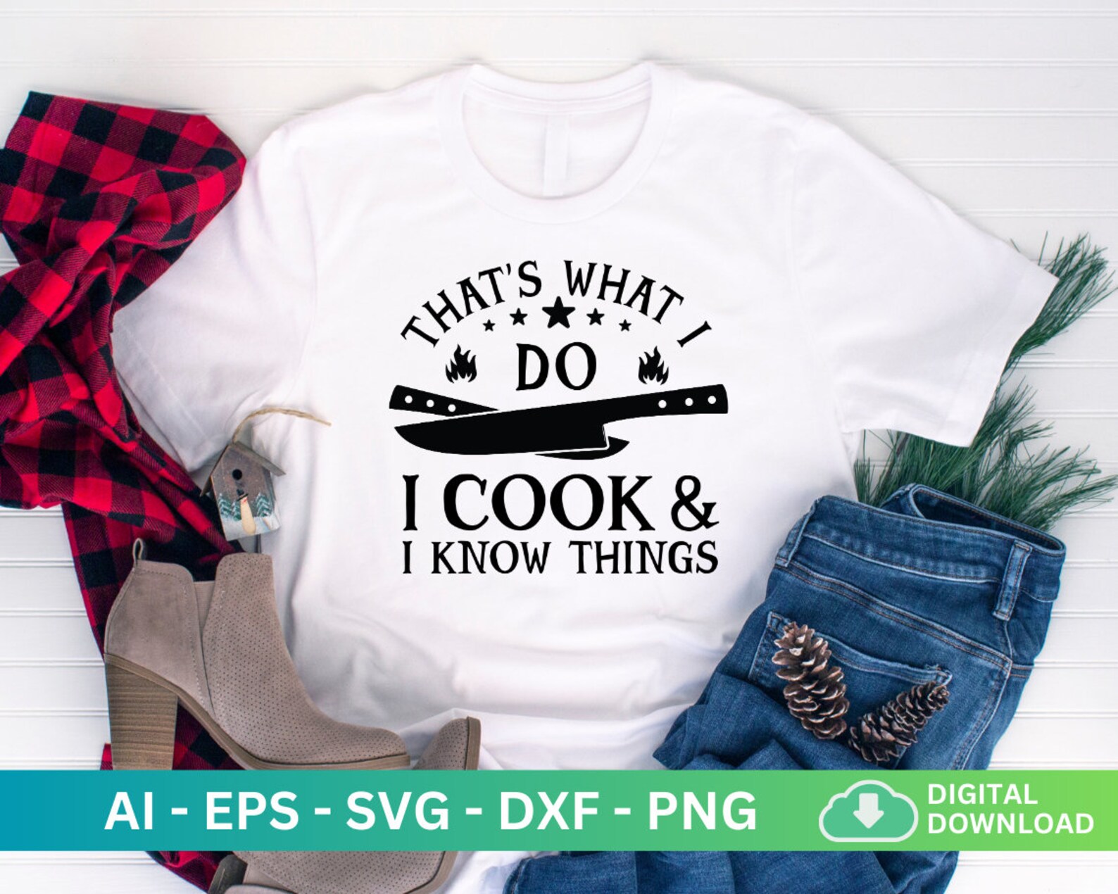 That's What I Do I Cook and I Know Things Svg, Chef and Sous Chef Apron ...