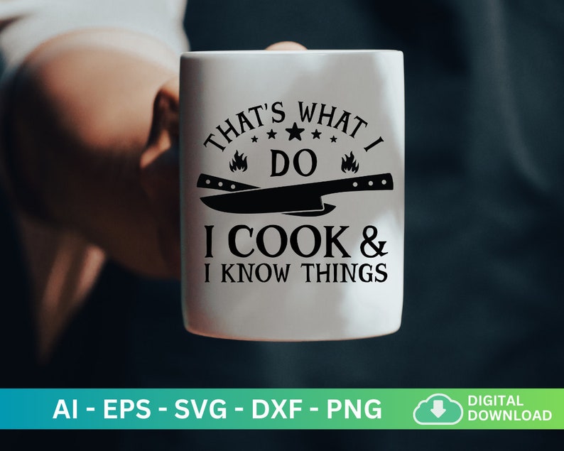 That's What I Do I Cook and I Know Things Svg, Chef and Sous Chef Apron ...