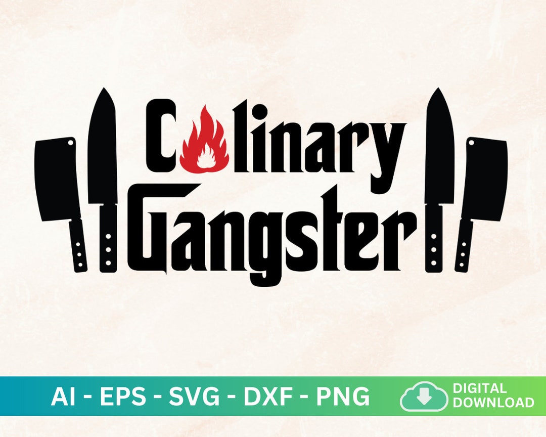 Culinary Gangster Svg, Funny Chef Apron, Funny Chef Shirt, Chef Cooking ...