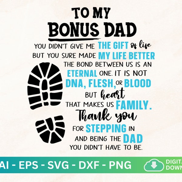 Bonus Dad Svg - Etsy