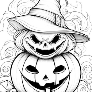 40 Spooky Halloween Coloring Pages - Instant Download Printable Fun - Etsy