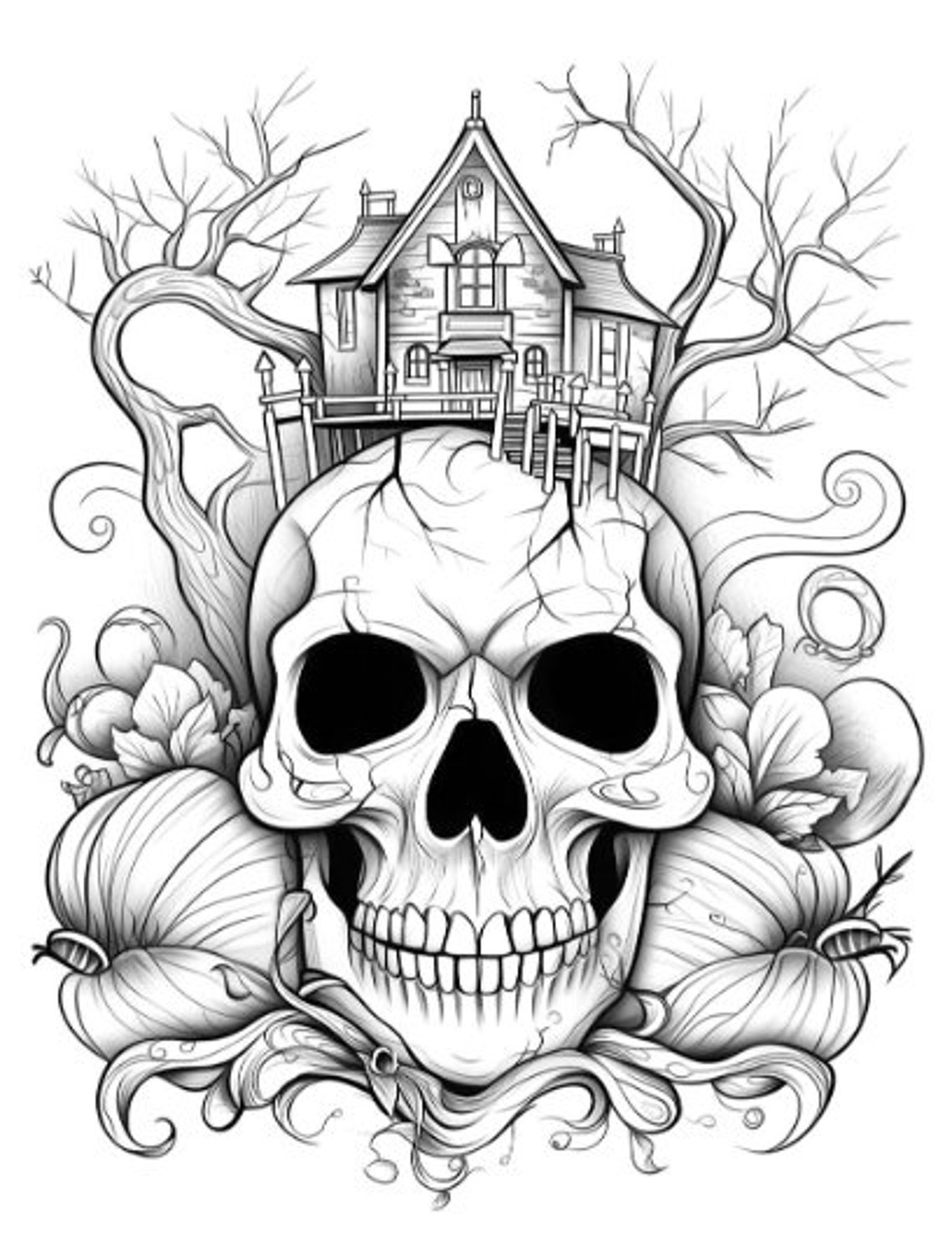 40 Spooky Halloween Coloring Pages Instant Download Printable Fun - Etsy