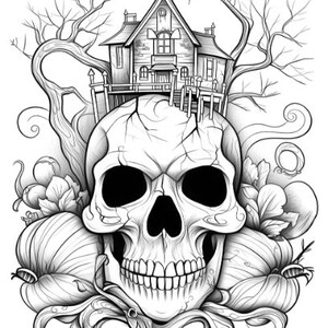 40 Spooky Halloween Coloring Pages - Instant Download Printable Fun - Etsy