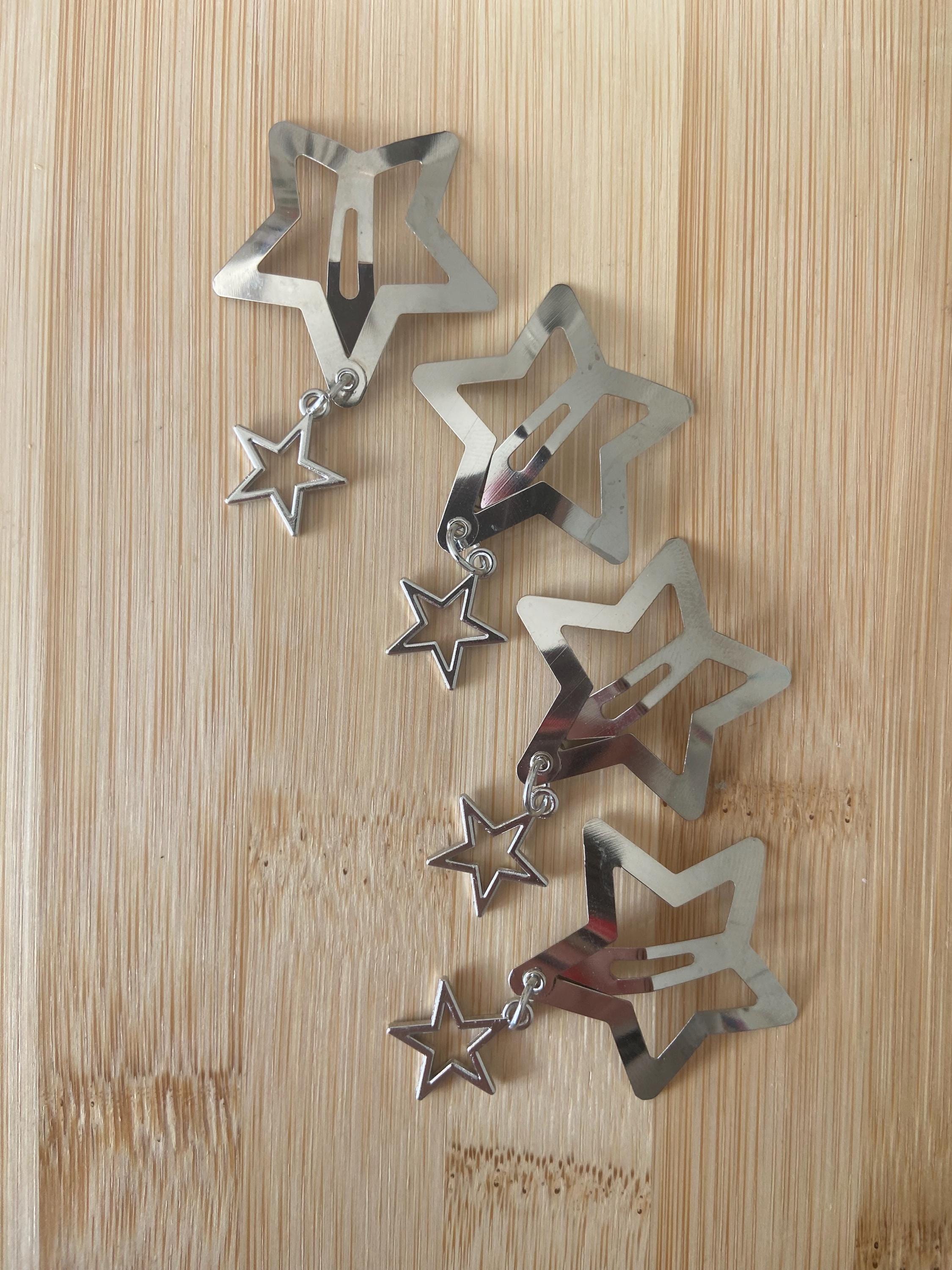 Star Hair Clips Set, Silver Star Barrettes, Minimalist Hair Accessories ...