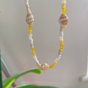 Shell Seed Bead Necklace Beach Boho Ocean Inspired Coastal - Etsy