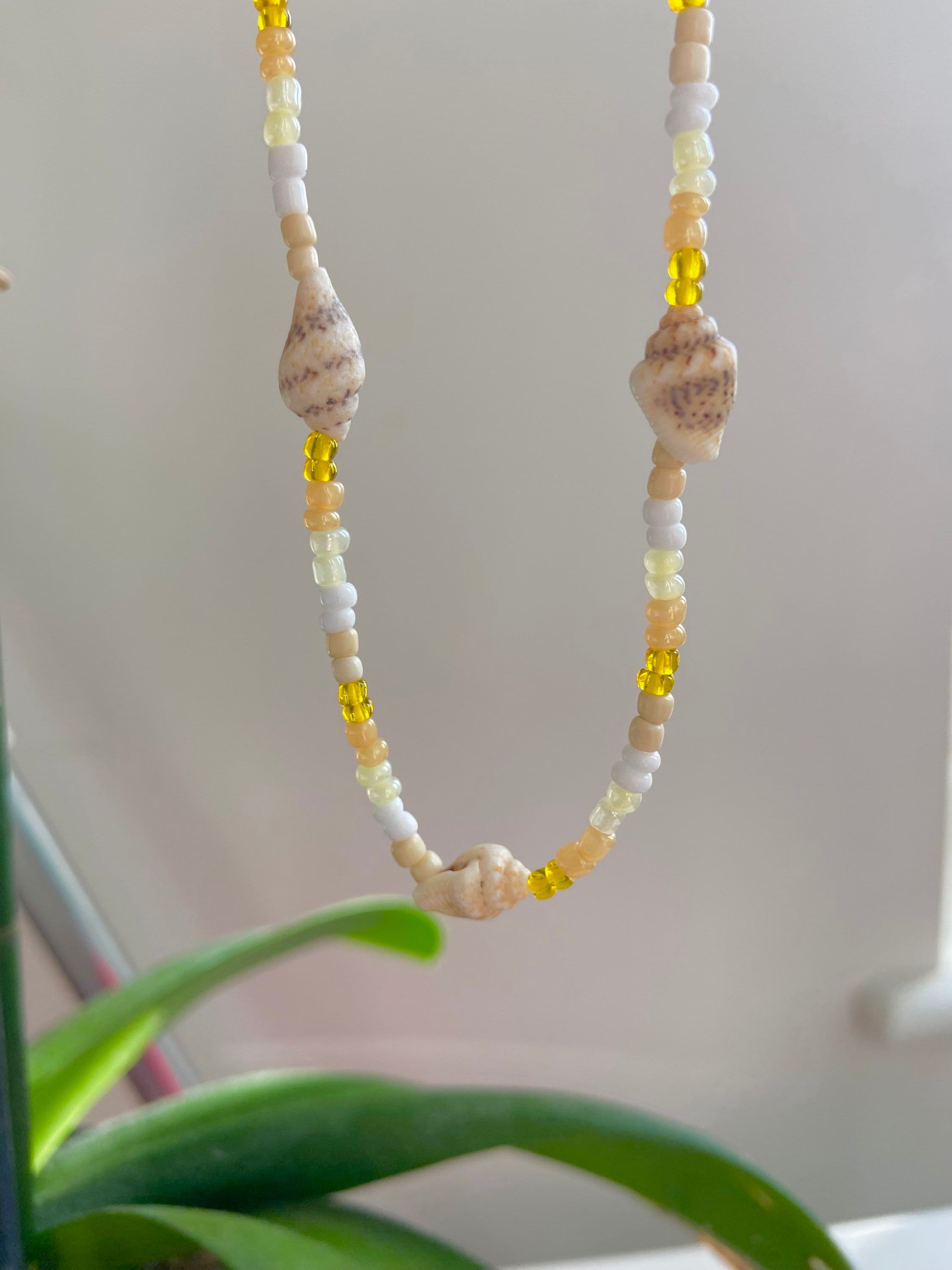 Shell Seed Bead Necklace Beach Boho Ocean Inspired Coastal - Etsy