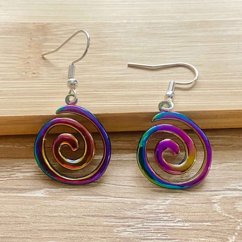 Spiral Latch Earring - Etsy UK