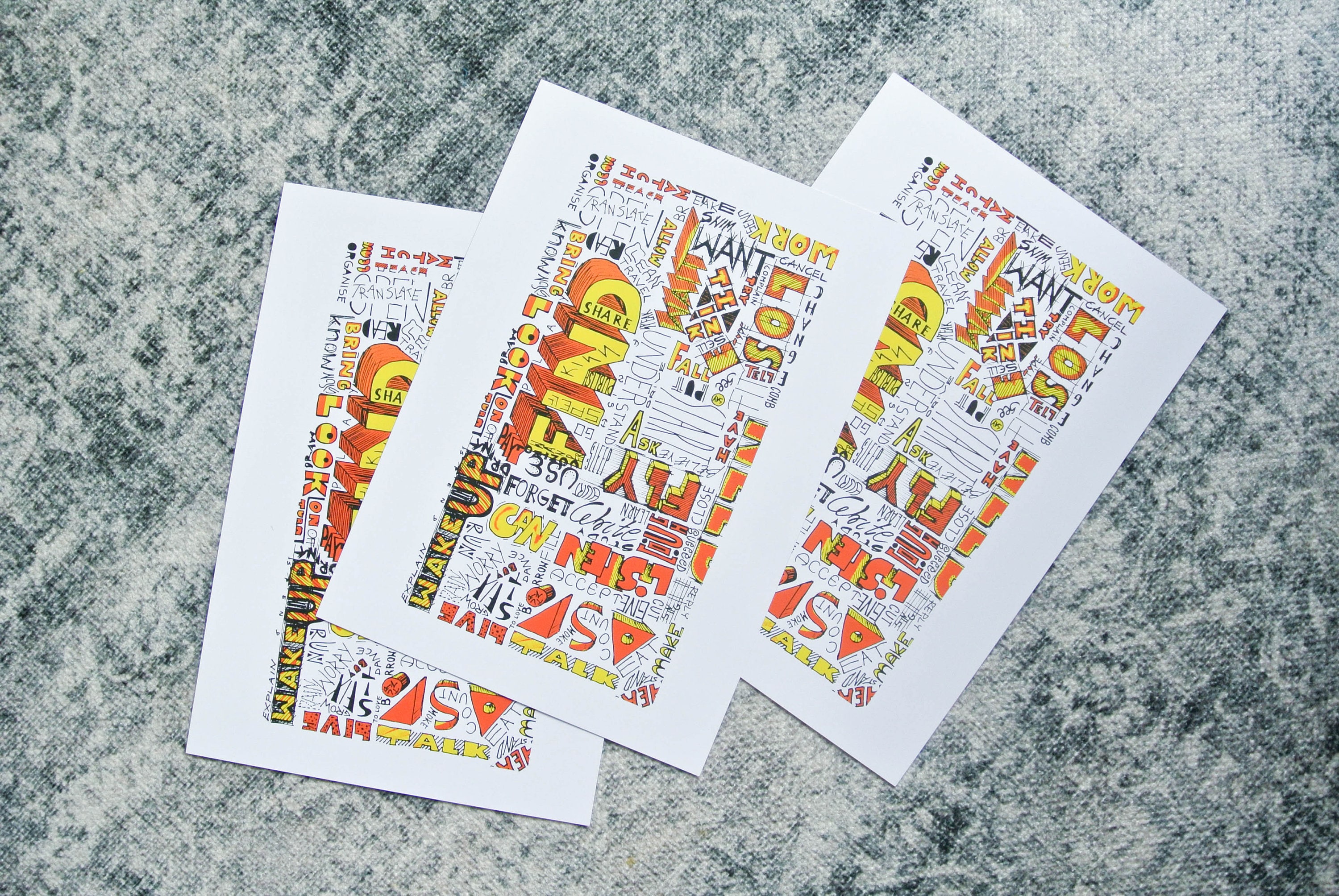 Top 100 Most Common English Verbs List | A4 Poster With Handwritten ...