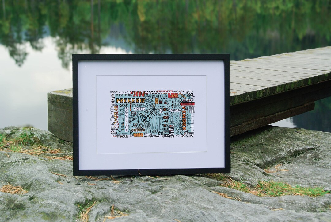 Top 100 Most Common Spanish Verbs List | A4 Poster With Handwritten ...