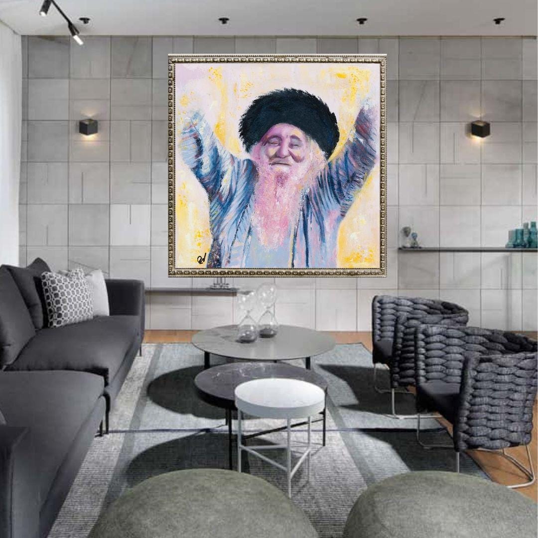 Original Oil Painting of the Jewish Sage - Rabbi Odesser- Jewish Art ...