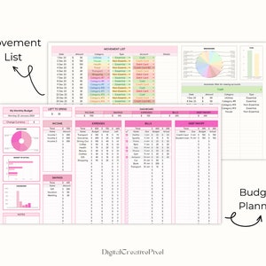 Monthly Budget for Google Sheets, Invoice Planner, Expense Tracker ...
