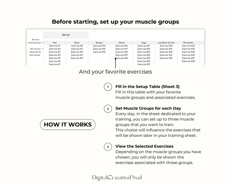 Workout Planner for Google Sheets, Fitness Spreadsheets, Weight Loss ...