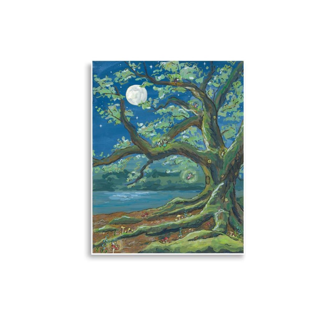 Faerie Tree Art Print: Magical Landscape, 11x14 - Etsy