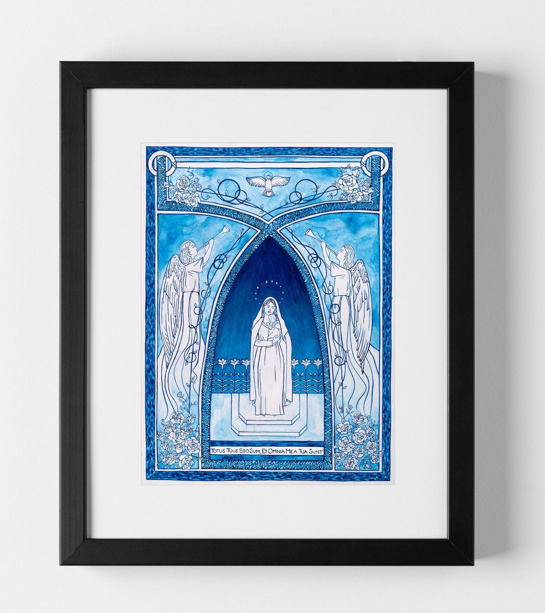 Blessed Mother Triptych Print - Etsy