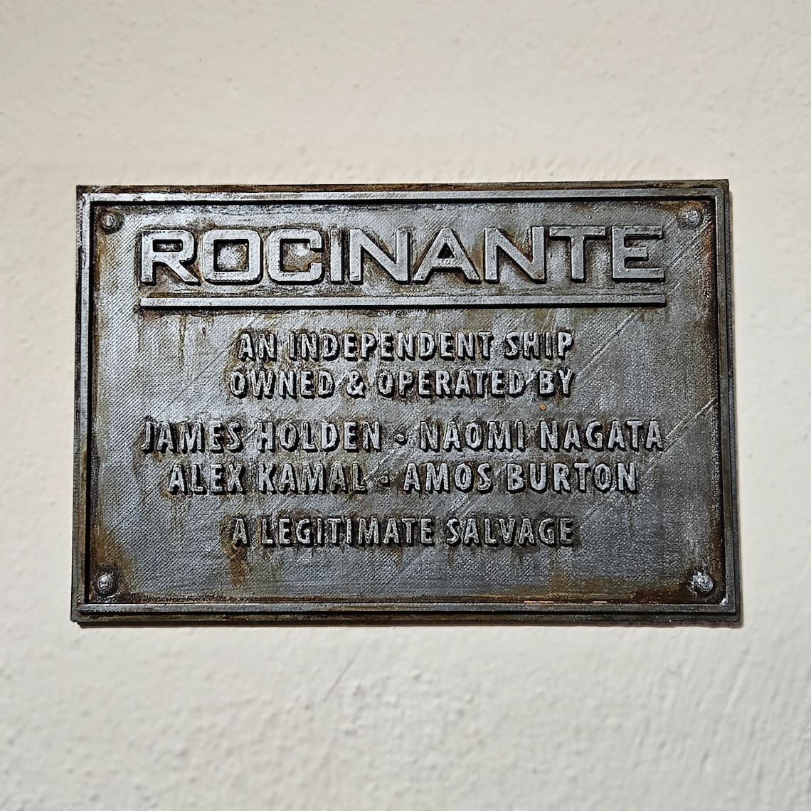 Rocinante Plaque From the Expanse Wall Art - Etsy