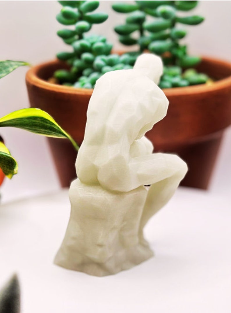 The Thinker by Auguste Rodin Low Poly Sculpture - Etsy
