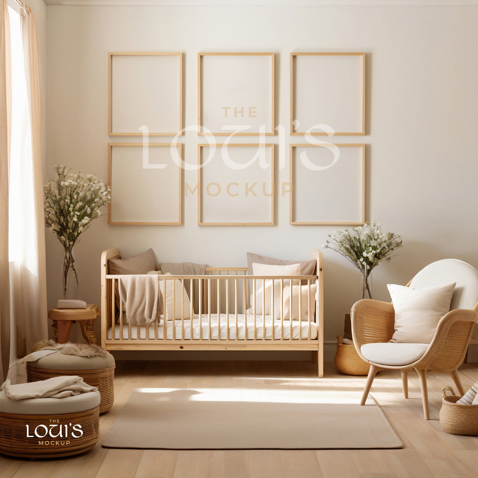 Baby Room Frame Mockup Bundle, 76 Print Art Mockup, Nursery Poster ...
