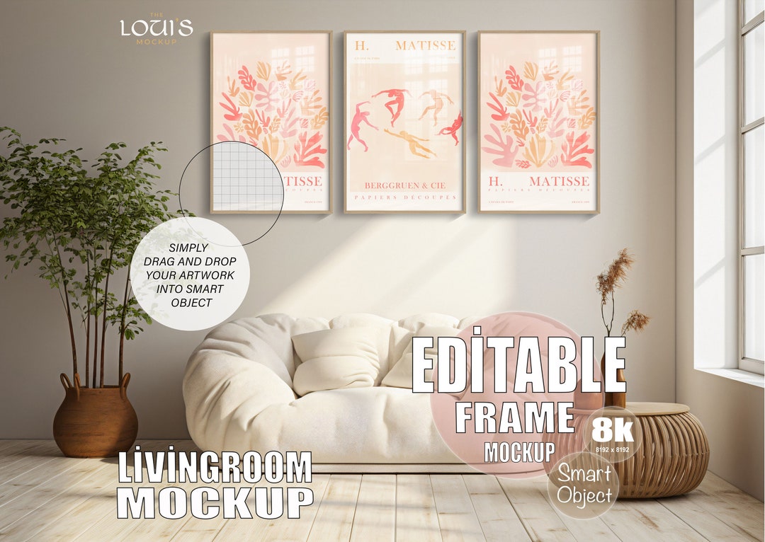 One Editable Frame Mockup | Digital Mockup | Smart Object | Natural ...