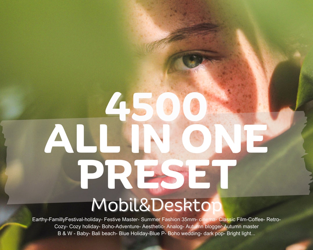 4500+ All in One Mobile Lightroom Preset Bundle, Film Lightroom Presets, Instagram Filter, Dark ...