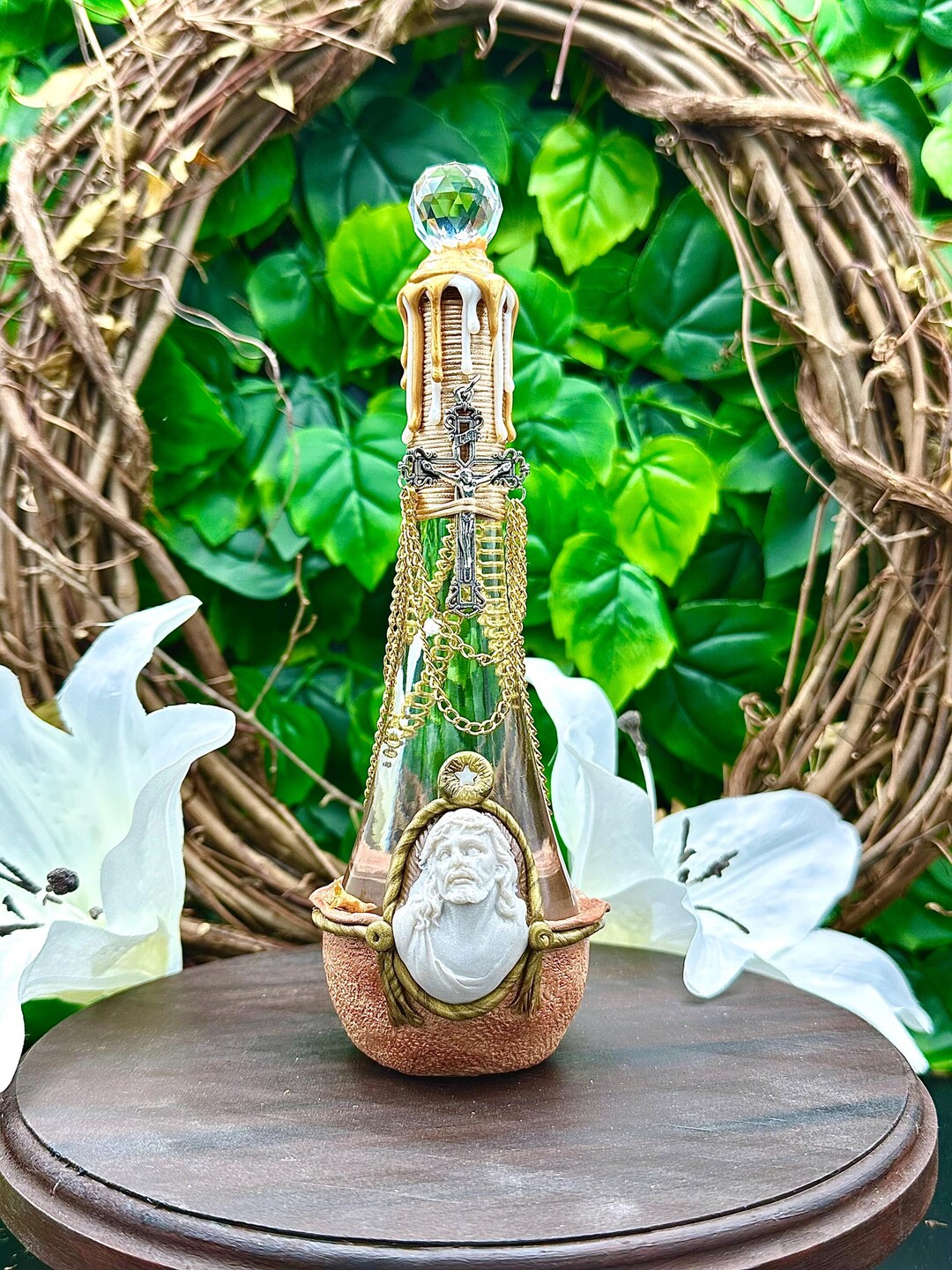 NEW Miracle Blessing Religious Water to Wine Jesus Christ Potion Bottle ...