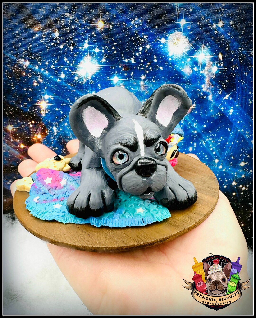 Sleepy Times Zzz French Bulldog Frenchie Puppy Statue Figure Sculpture ...