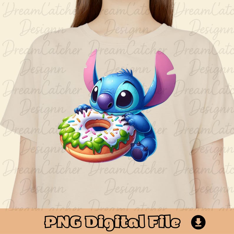 Stitch Png Clipart, Lilo and Stitch Png Donut, Lilo and Stitch Character, Instant Download - Etsy