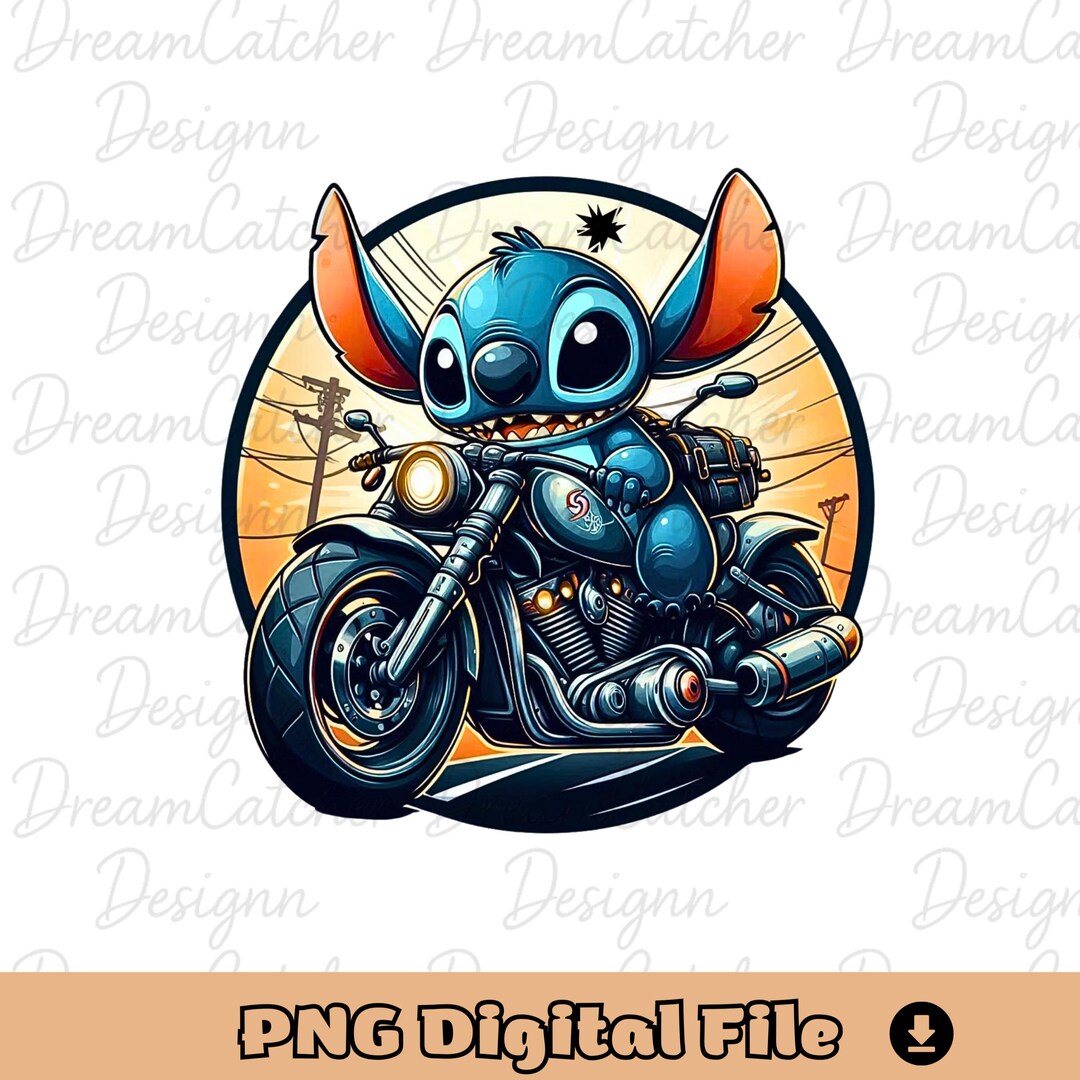 Stitch Png Clipart, Stitch Ride Motorcycle, Lilo and Stitch, Instant ...