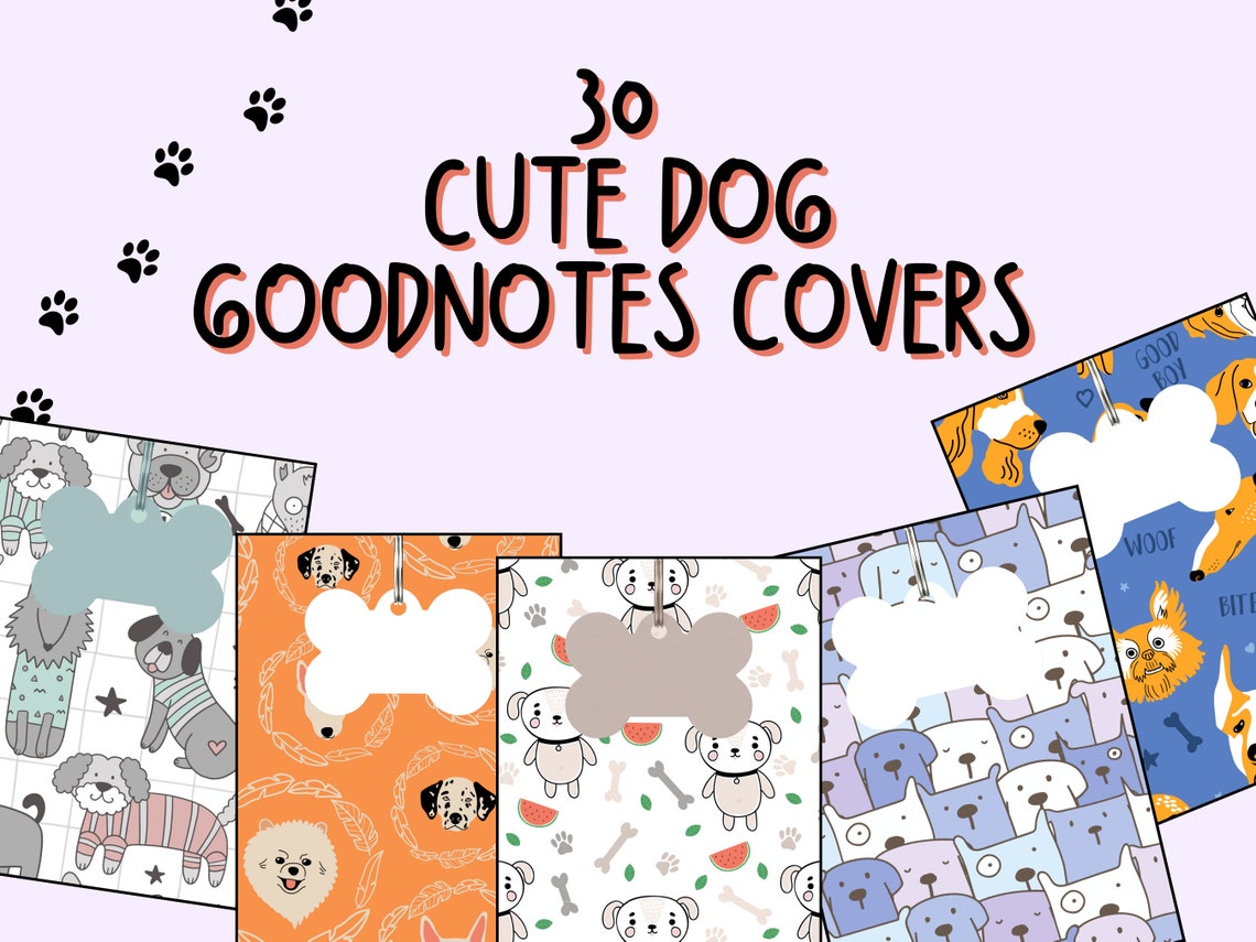 Cute Dogs Digital Notebook Covers Digital Notebook Goodnotes Cover Dogs ...