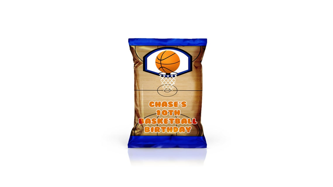 Basketball Theme Chip Bag Wrapper/ Digital File - Etsy