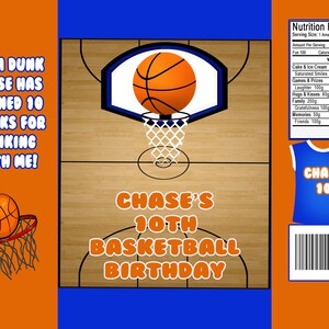 Basketball Theme Chip Bag Wrapper/ Digital File - Etsy