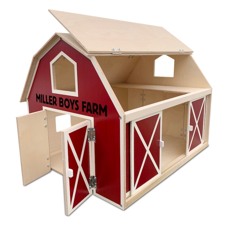 PERSONALIZED Made in USA Durable Wooden Toy Barn 18" X 18" X 24" - Etsy