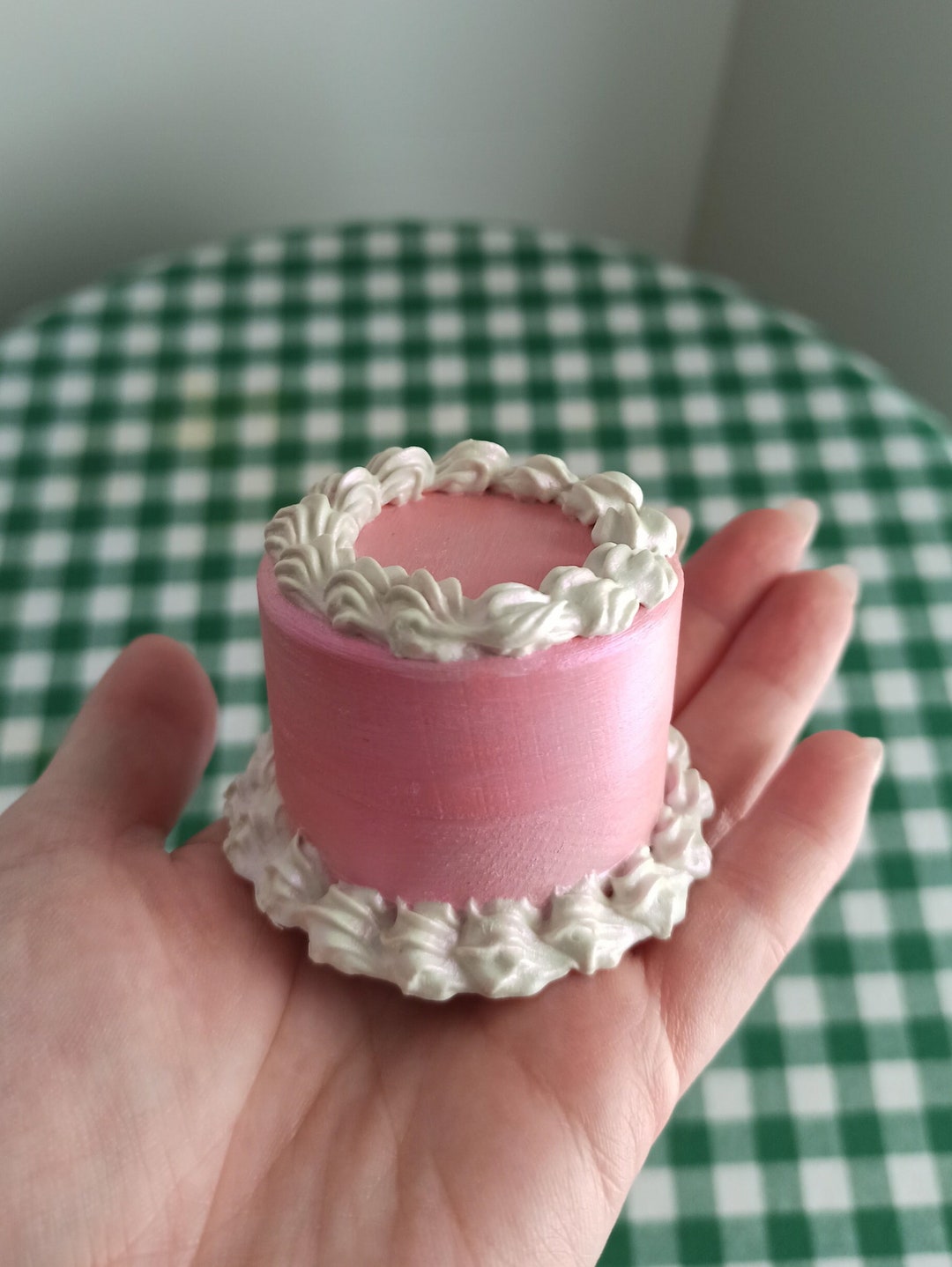 Mini Fake Cake Wooden Box Iridescent Pink Finish Vintage Cake - Etsy