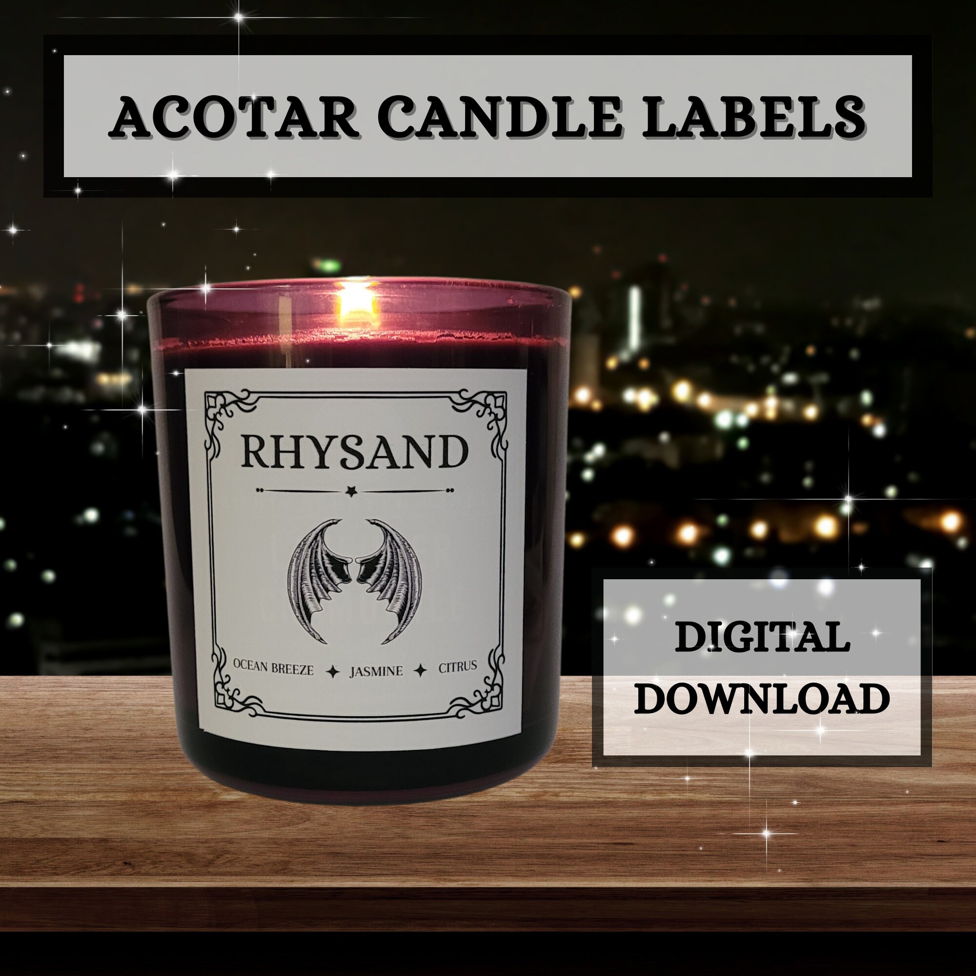 ACOTAR Inspired Candle Labels | Booklover Gifts | ACOTAR Gifts | A ...