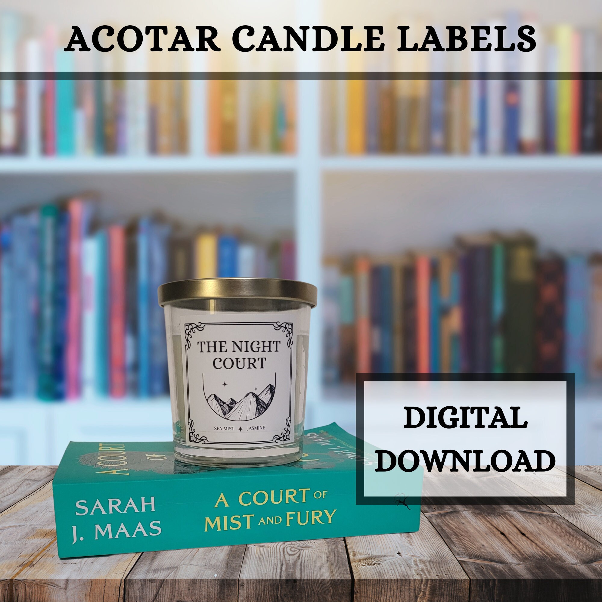 ACOTAR Inspired Candle Labels | Booklover Gifts | ACOTAR Gifts | A ...