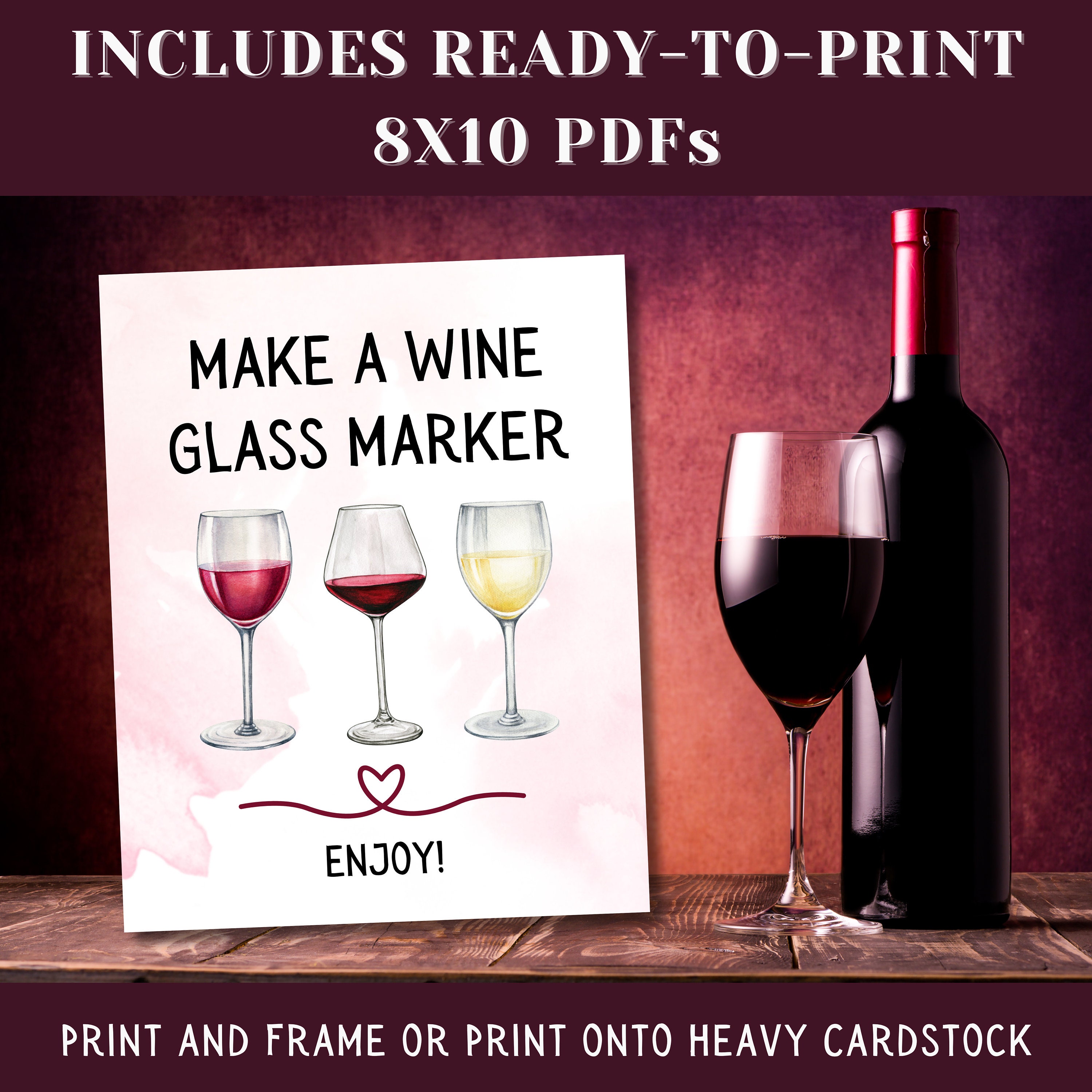 Wine Party Printable Signs | Bachelorette Party Décor | Make Pour ...