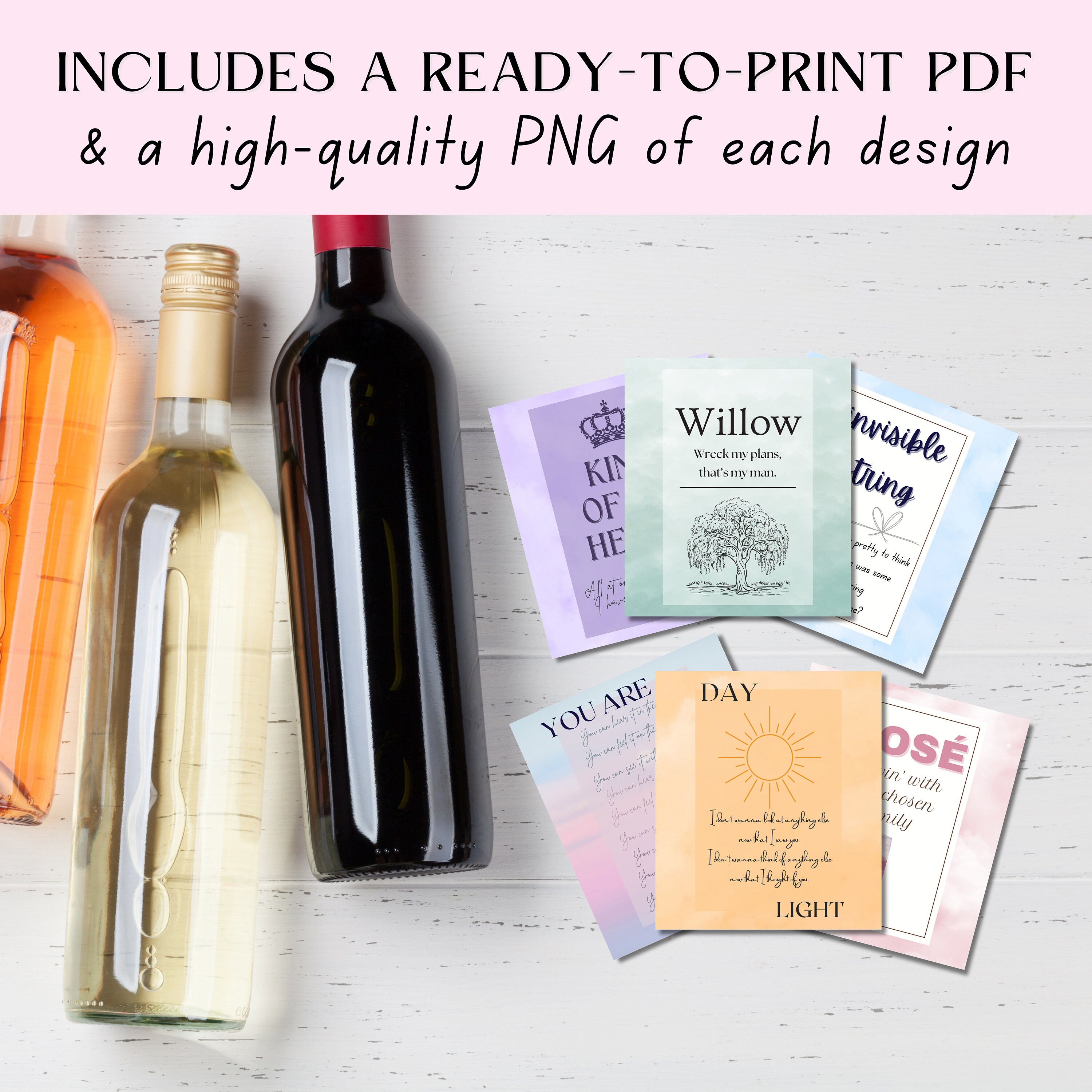 Taylor Swift Wine Bottle Labels | Eras Party Décor | Eras Party ...