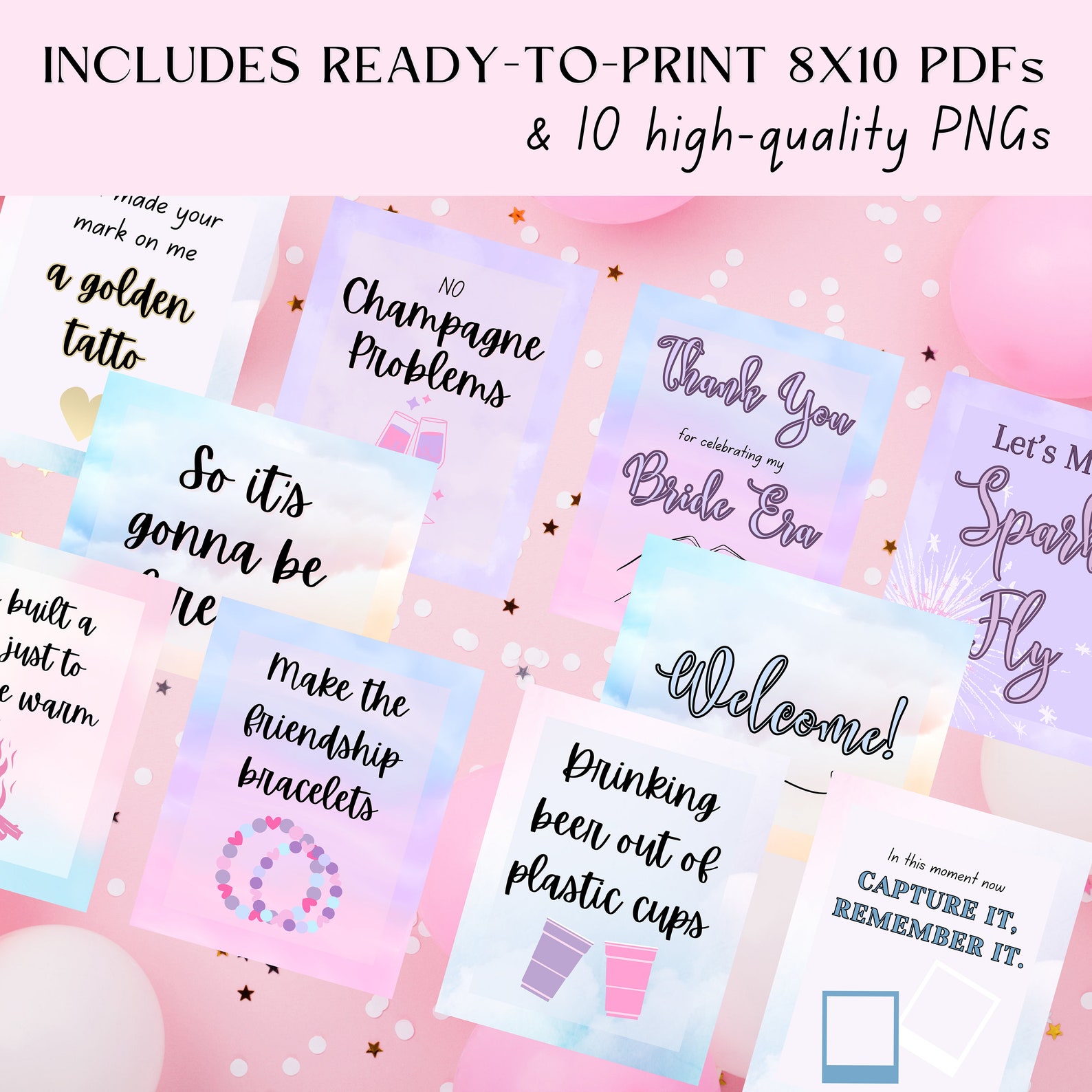 Taylor Swift Party Signs Eras Party Décor Eras Party Taylor Swift Party ...